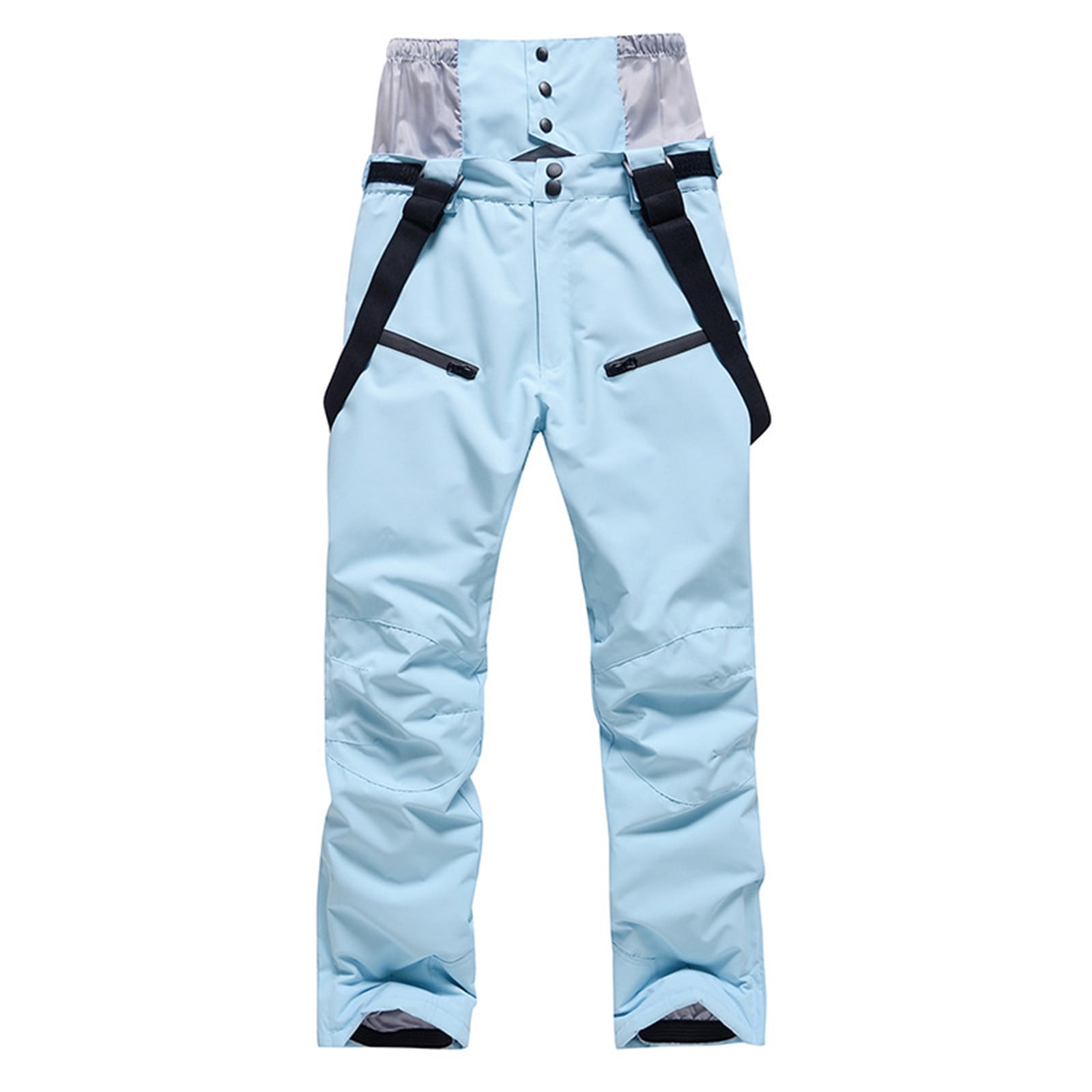AWZXDE Men's Winter Ski Pants with Suspenders Buckle Insulated Warm ...