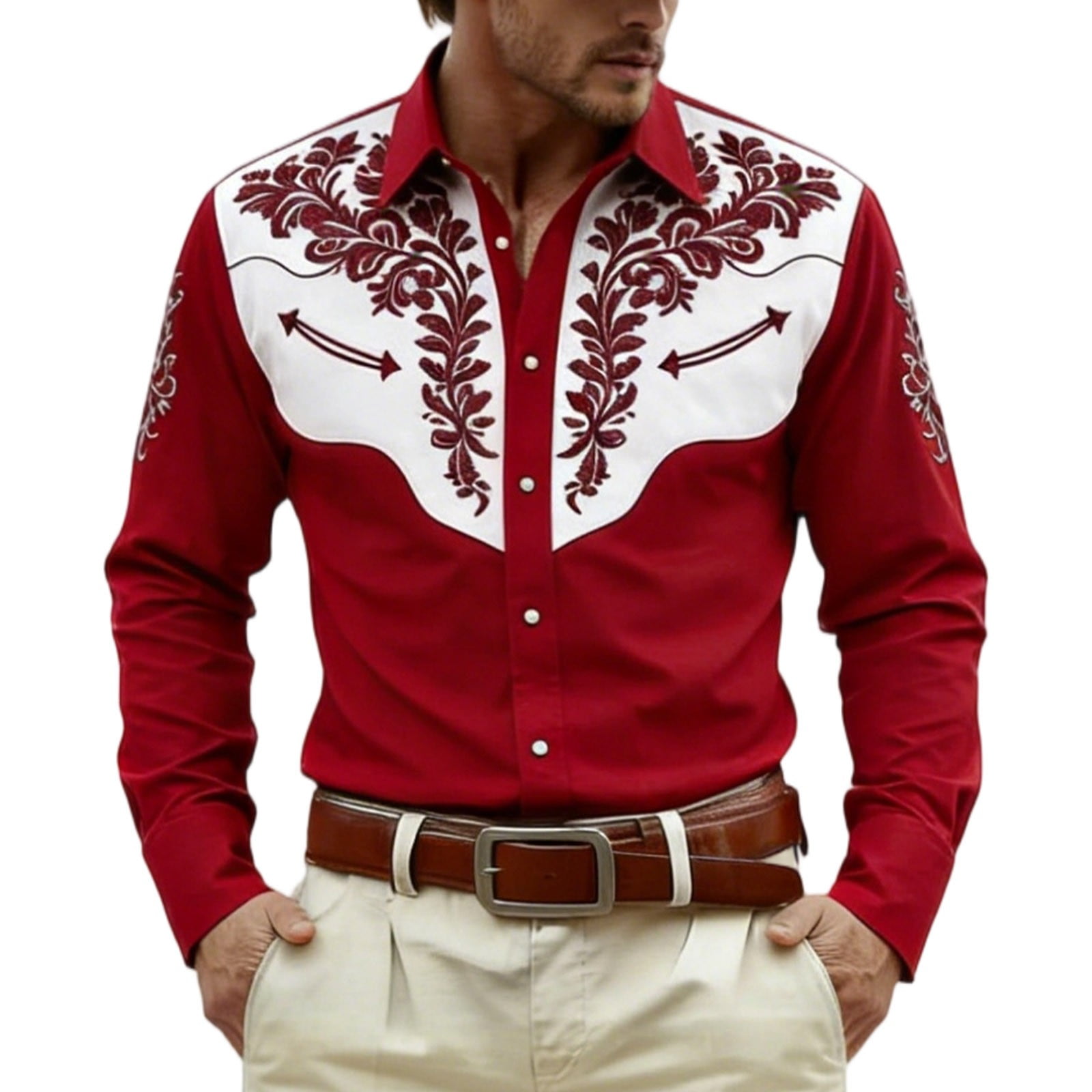 AWZXDE Mens Casual Button Down Fashion Shirts with Turn-Down Collar ...