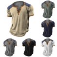 AWZXDE Mens T Shirts Solid Daily Basic Summer Short Sleeve Top ...