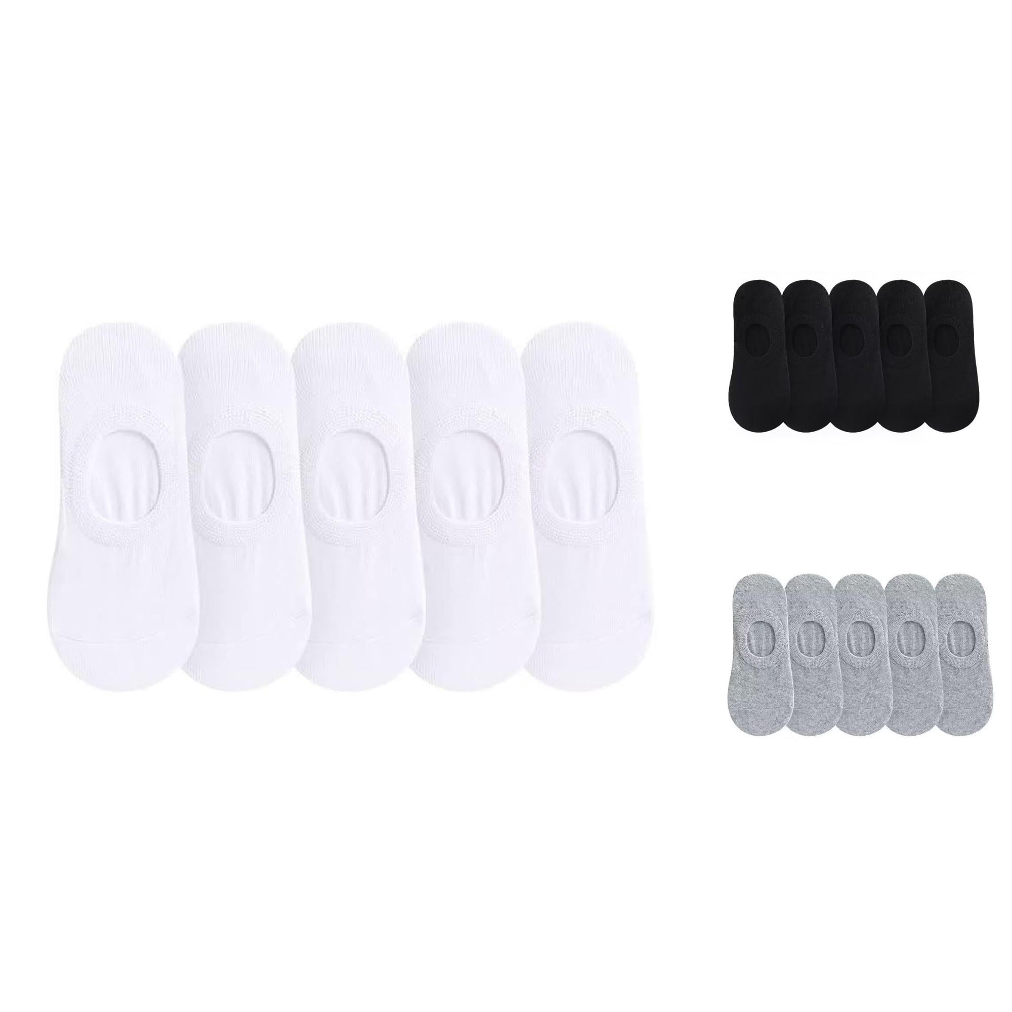 AWZXDE No Show Socks for Women Men 5 Pairs Trainer Boat Socks with Non ...