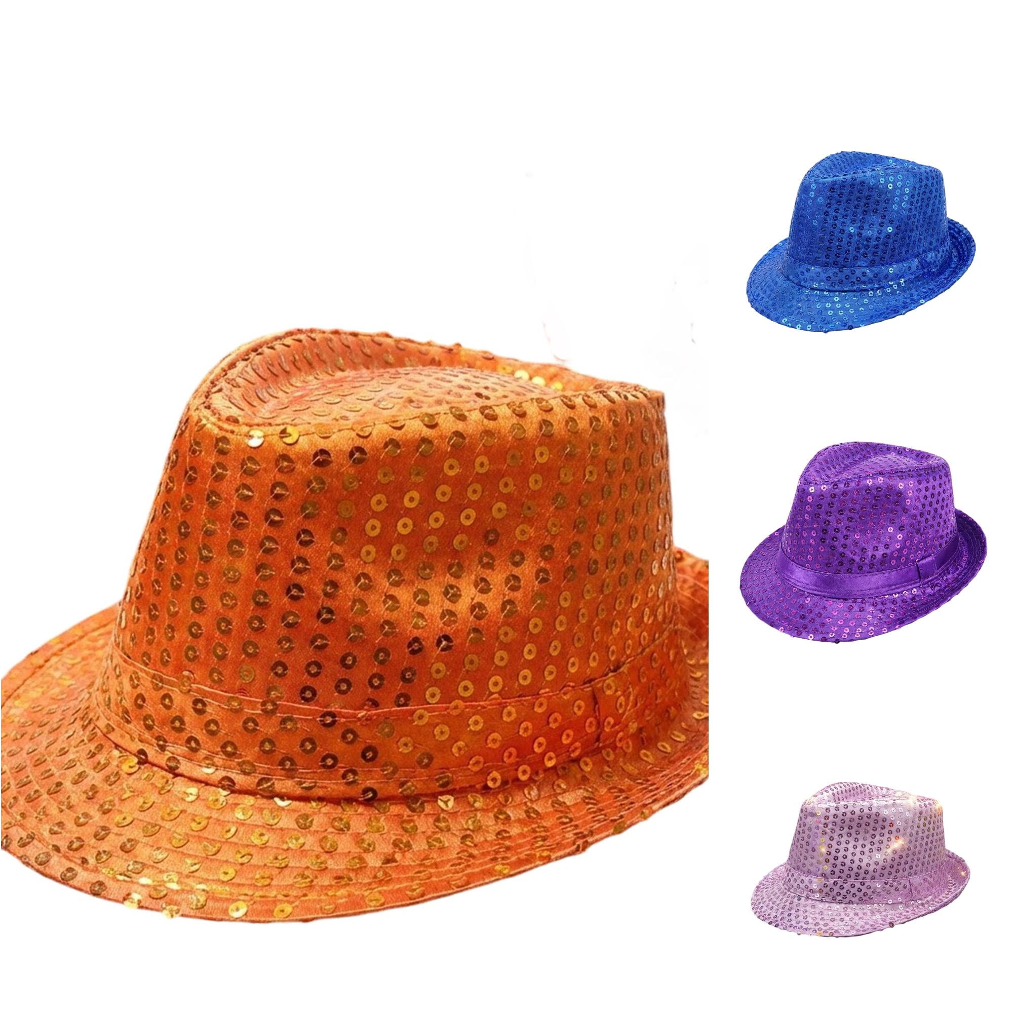 AWZXDE Sequin Decor Novelty Top Hat For Kids Summer Festival ...