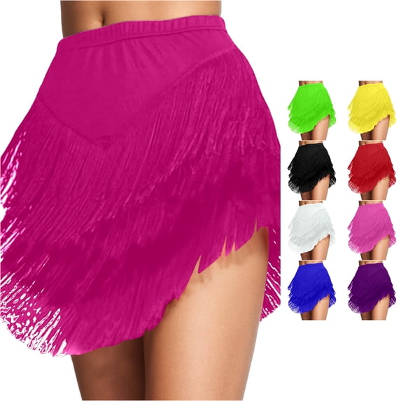 AWZXDE Short Skirts for Women Irregular Hem Mini Half Skirt Solid ...