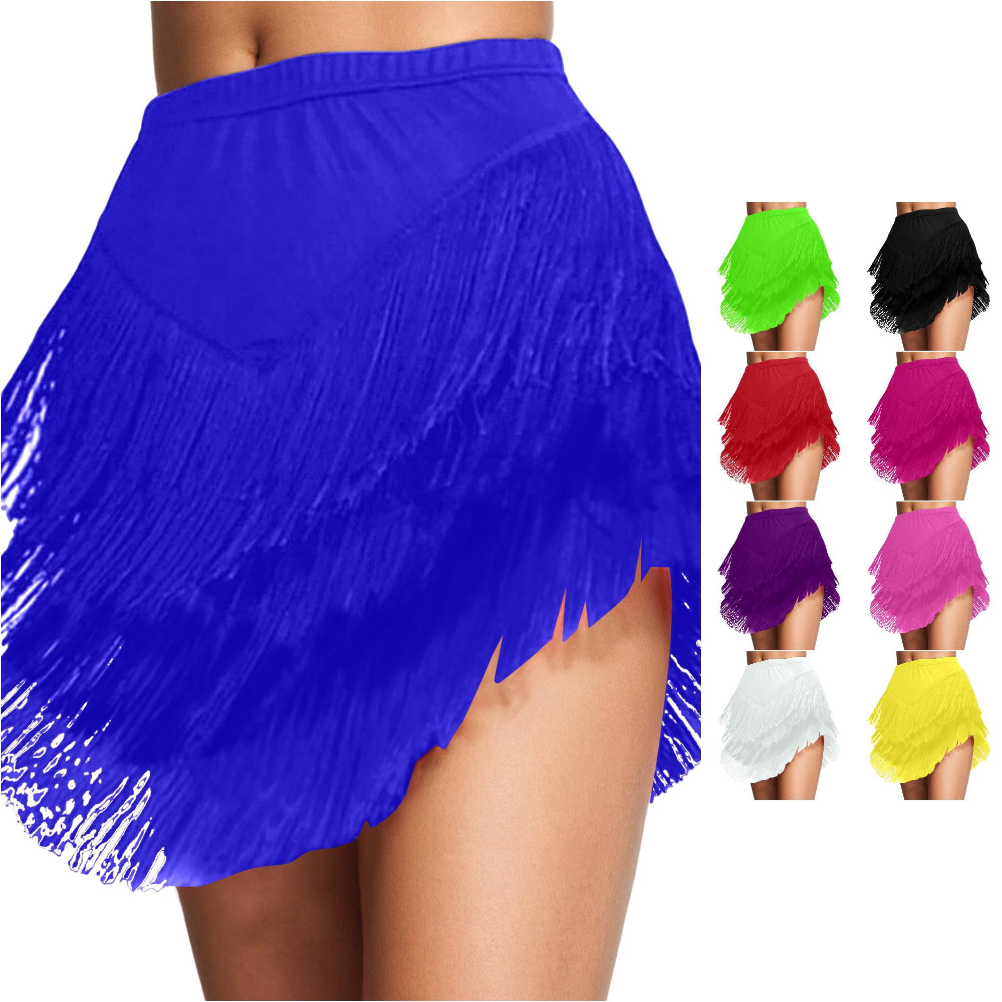 AWZXDE Short Skirts for Women Irregular Hem Mini Half Skirt Solid ...