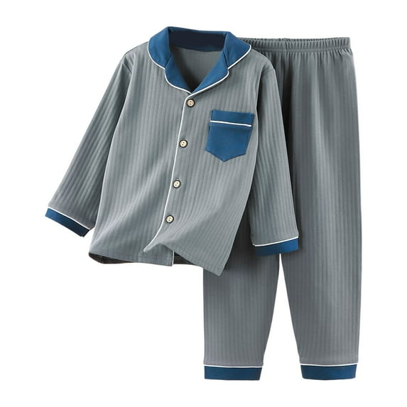 AWZXDE Soft Long Sleeve Open Front Cardigan Pajamas Set Cozy Girls ...