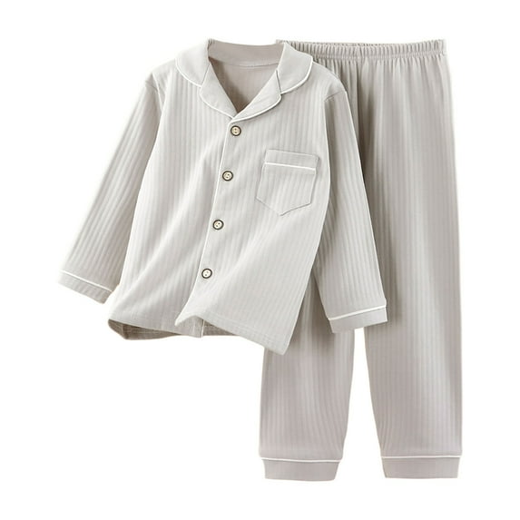 AWZXDE Soft Long Sleeve Open Front Cardigan Pajamas Set Cozy Girls ...