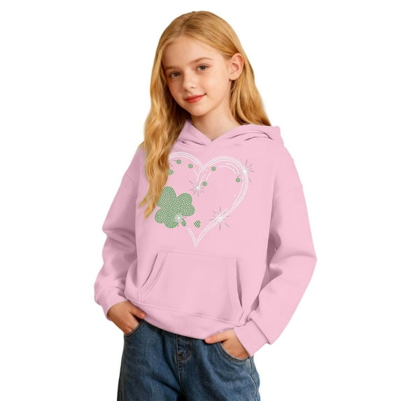 AWZXDE St Patrick's Day Girls Hooded Pullover Cozy Casual Printed ...