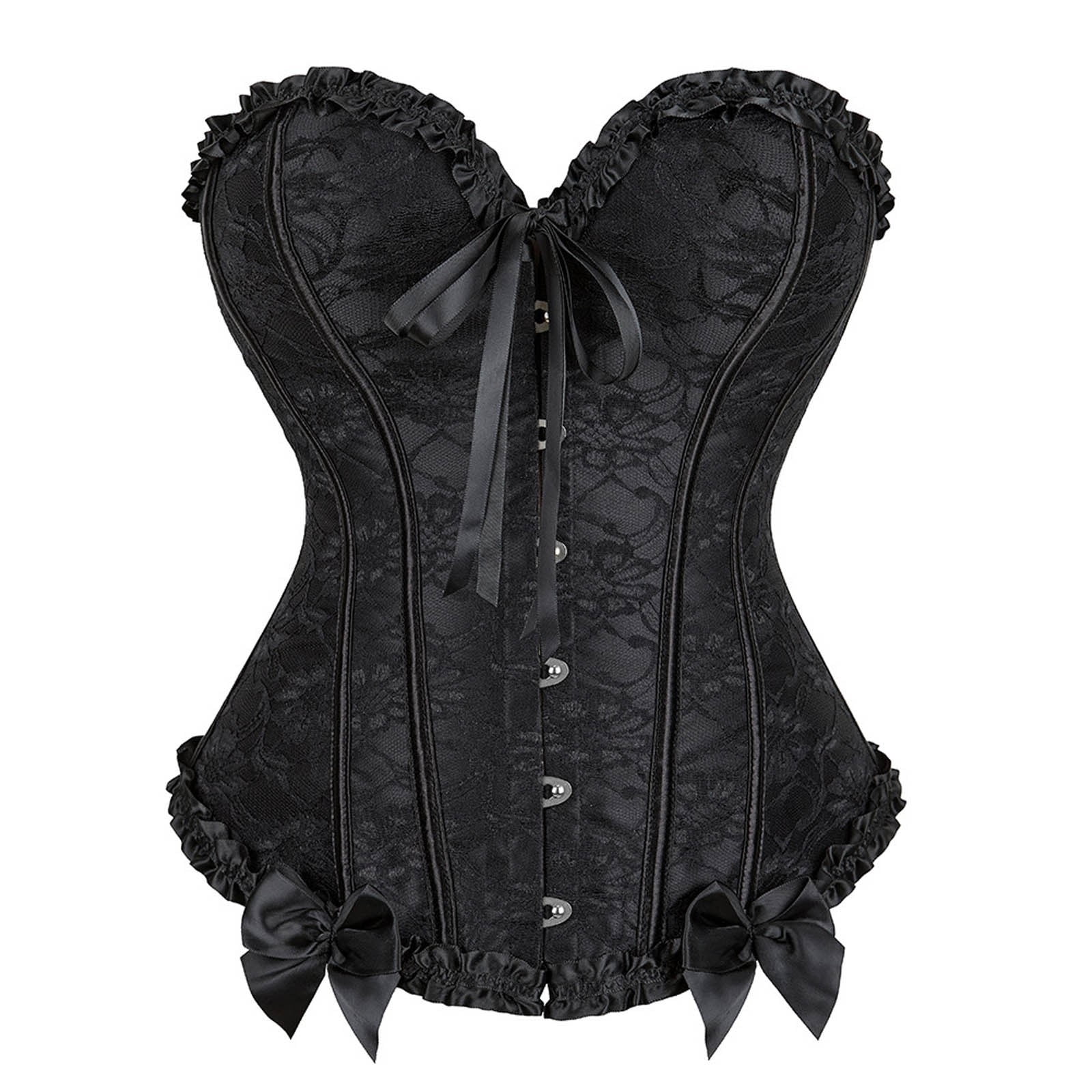 AWZXDE Strapless Bustier with Bow Detail Neckline Comfortable Shapewear ...