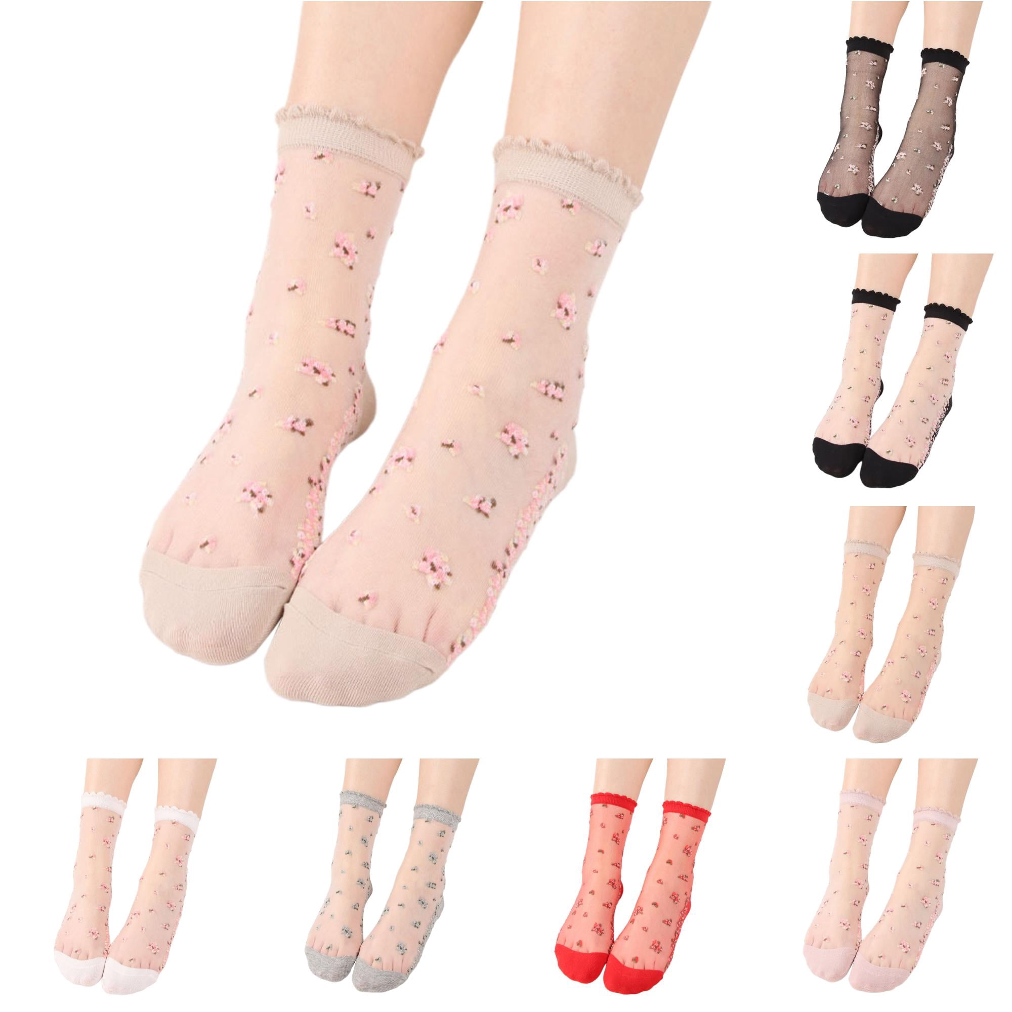 AWZXDE Summer Socks for Women Men Spring Summer Casual Sheer Solid Cool ...