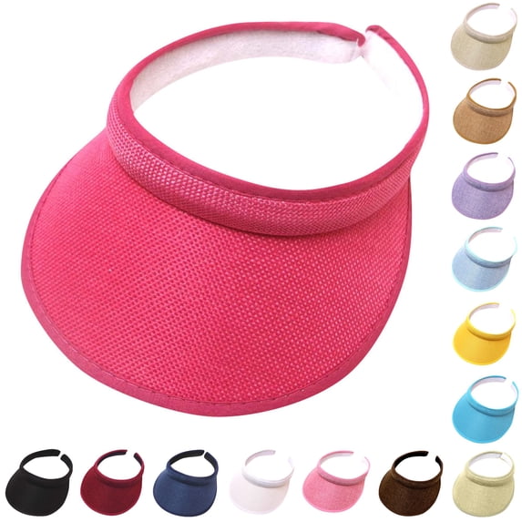 AWZXDE Sun Visors for Women Men Lightweight Adjustable Sun Hat Sunvisor ...