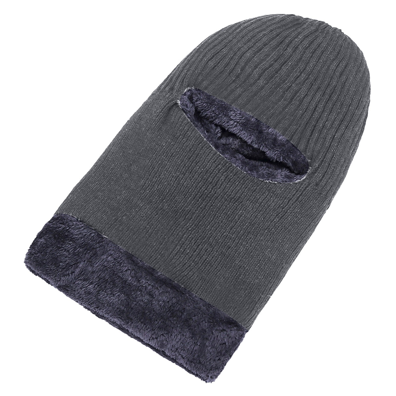 AWZXDE Thermal Knitted Full Face One Opening Shield For Winter Hats For ...