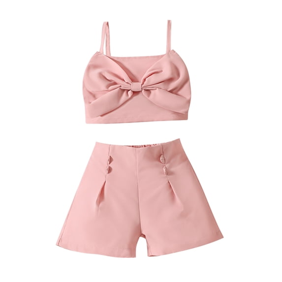 AWZXDE Toddler Girls Strap Sleeveless T Shirt Tops Shorts 2PCS Summer ...