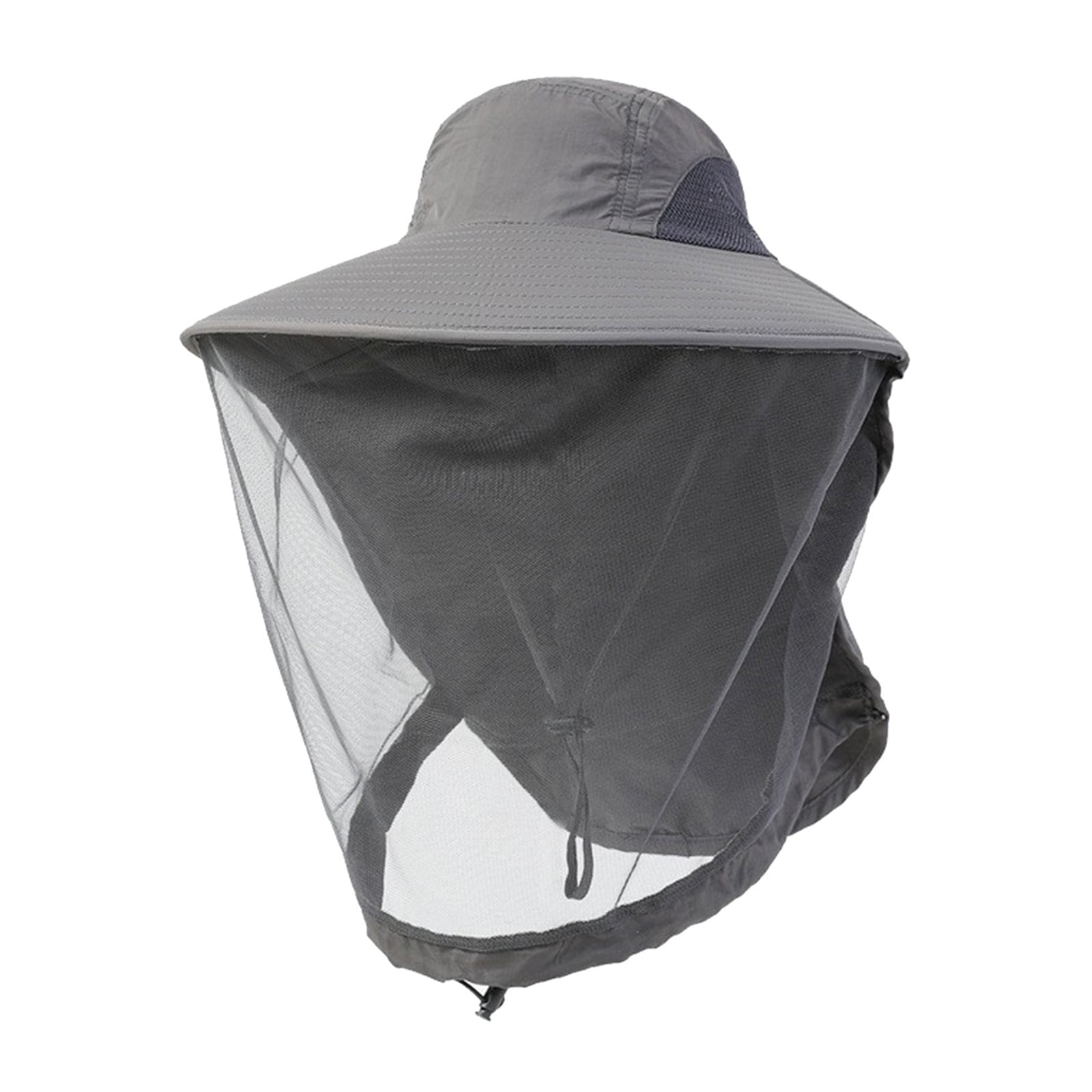 AWZXDE Unisex Solid Casual Mosquito Proof Mesh Hat Outdoor Fishing Face ...
