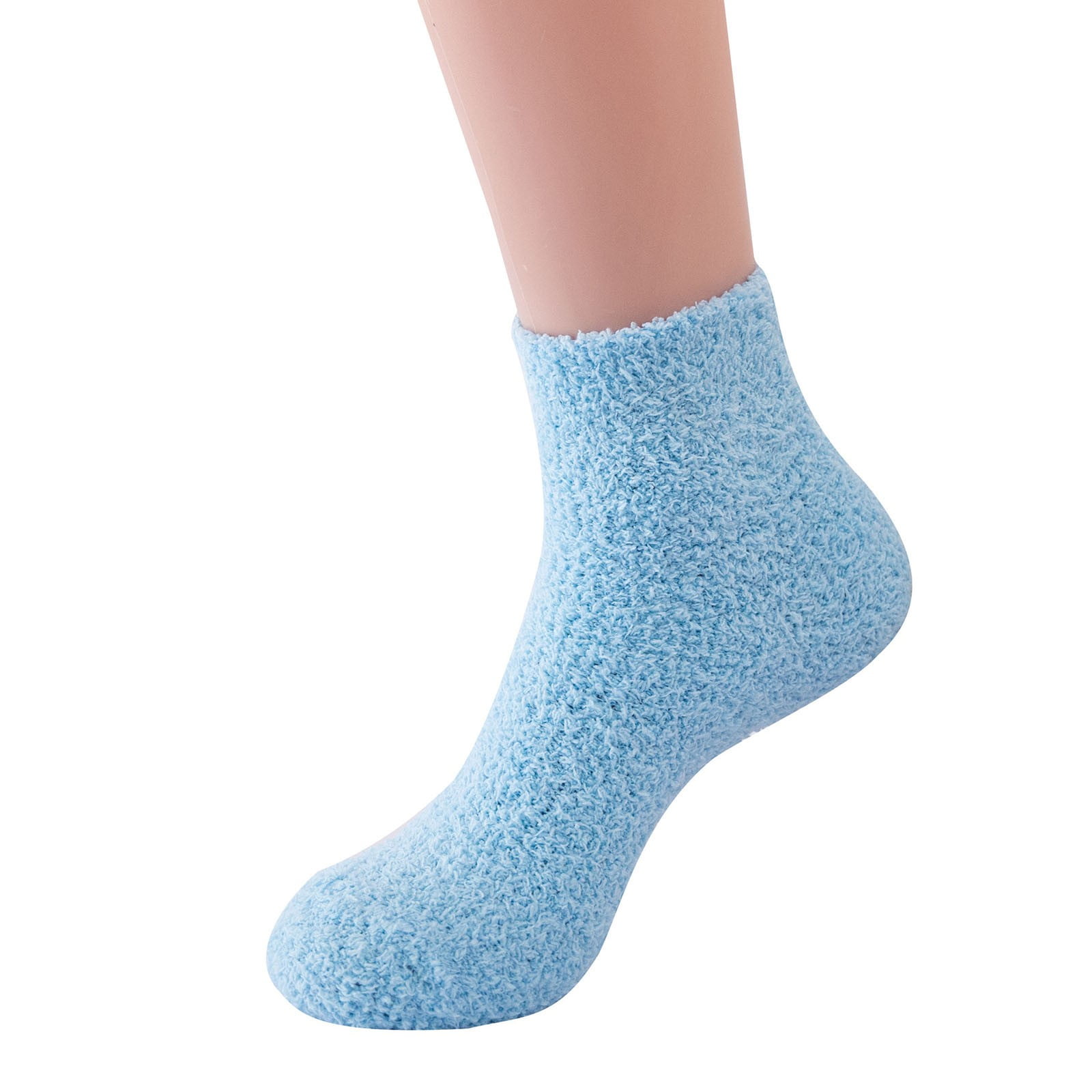 AWZXDE Unisex Winter Candy Color Tube Socks Coral Velvet Floor Socks ...