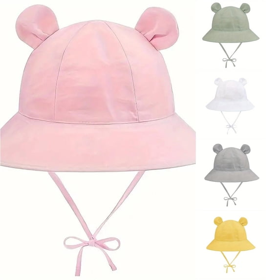 AWZXDE Wide Brim Cartoon Bear Ear Fishing Hat With Adjustable ...