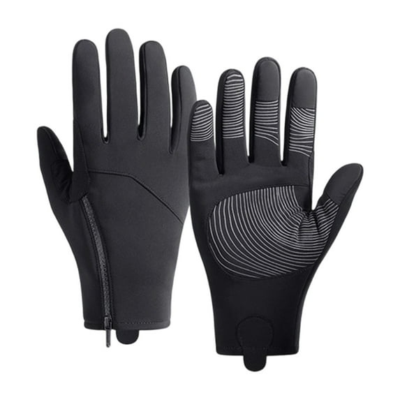AWZXDE Winter Gloves For Skiing And Outdoor Riding Zipper Design ...