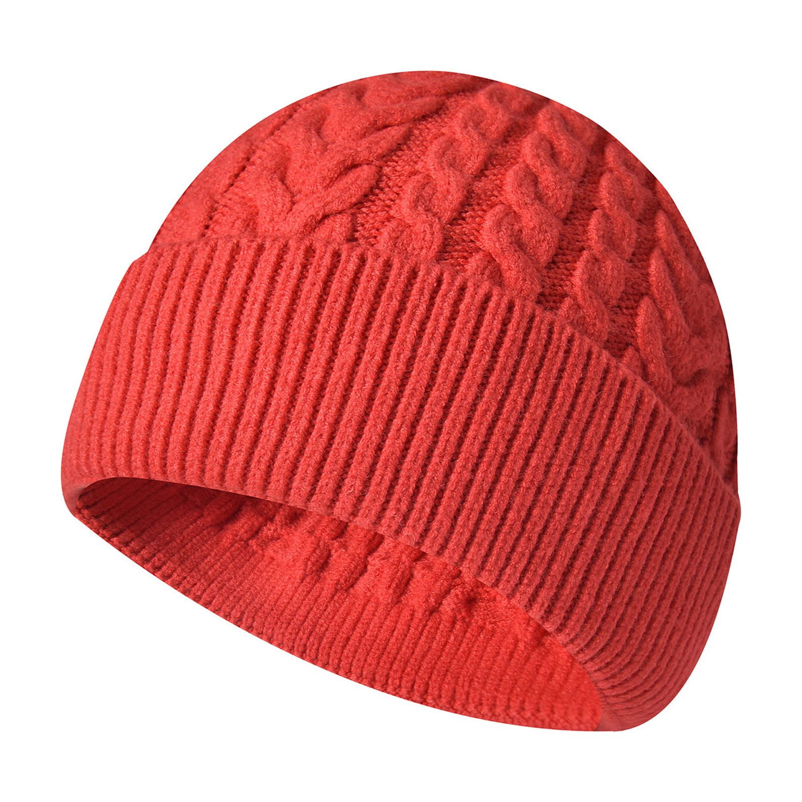 AWZXDE Winter Hats for Women Solid Color Thick Warm Cable Knit Beanie ...