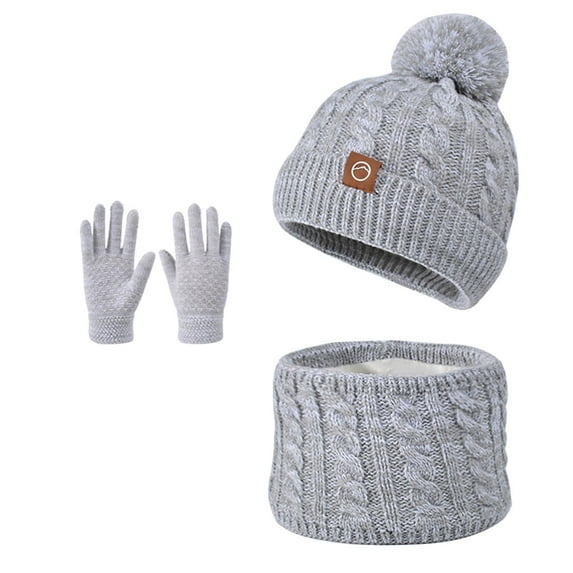 AWZXDE Winter Knit Hat Neck Warmer And Mittens Set For Kids Kids Hats ...