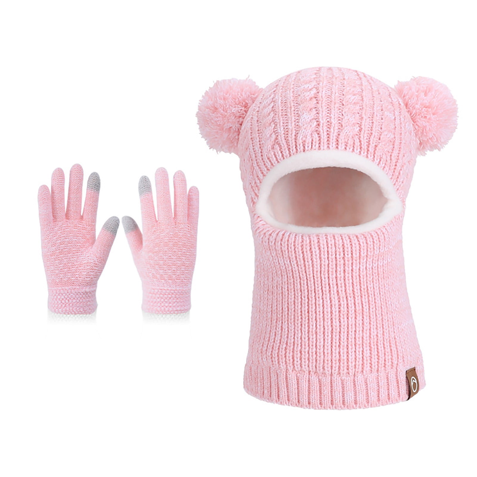 AWZXDE Winter Thermal Knitted Lined Hat and Scarf Set for Toddler Boys ...