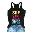 AWZXDE Women Sleeveless Tank Tops Summer Letter Print Design Round Neck ...