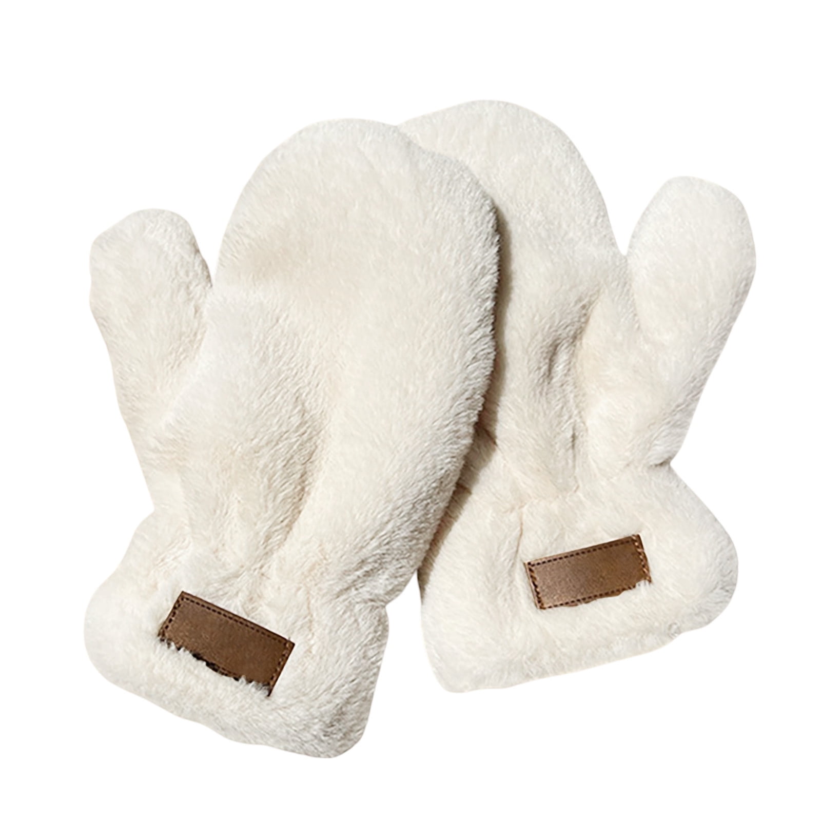 AWZXDE Women's Fuzzy Winter Gloves - Soft Windproof Mittens for Women ...
