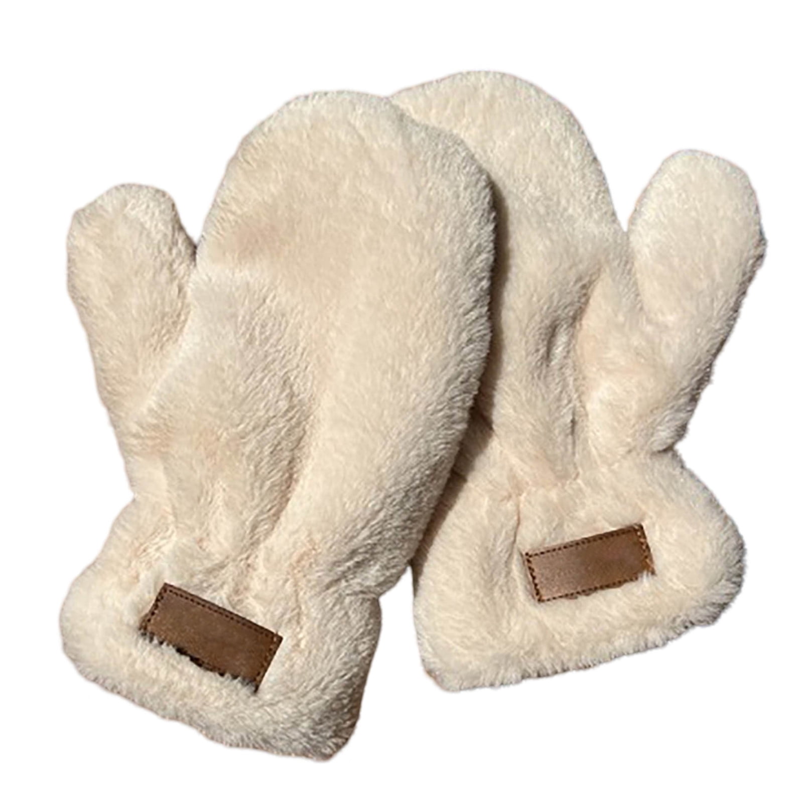 AWZXDE Women's Fuzzy Winter Gloves - Soft Windproof Mittens for Women ...