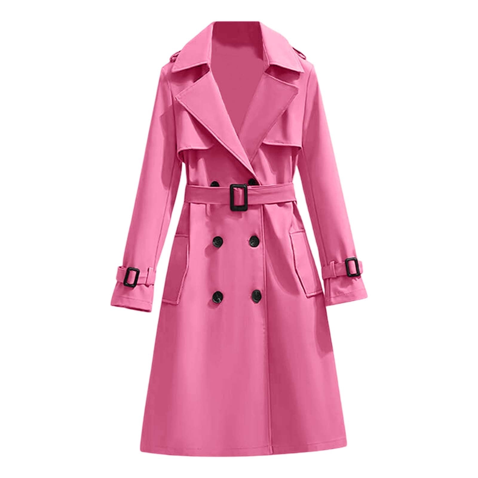 AWZXDE Women's Mid Long Fashion Elegant Casual Trench Coat for Women ...