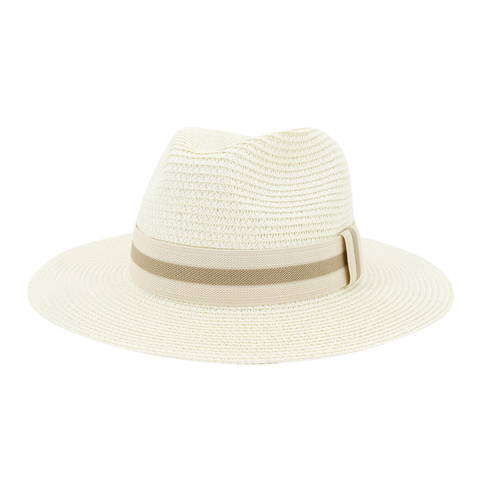 AWZXDE Women's Outdoor Woven Sun Hat, Solid Color Brim Cap for Sun and ...