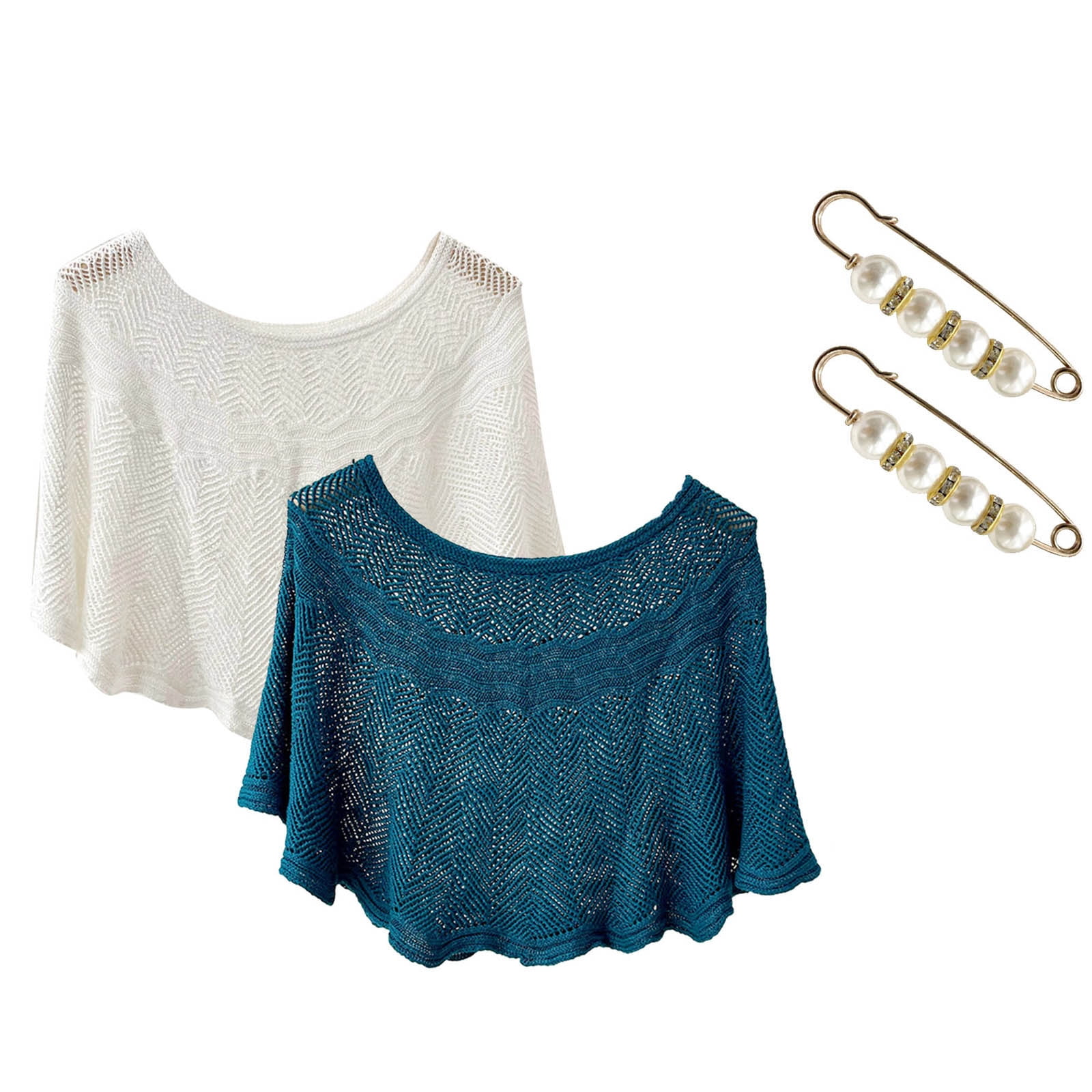 AWZXDE Women's Solid Color Casual Ice Silk,Lace-Cut Shawl Cover-Up ...