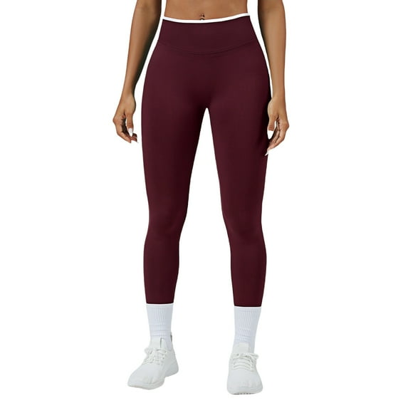AWZXDE Women's Solid Color Casual Yoga Leggings Daily Versatile Fashion ...