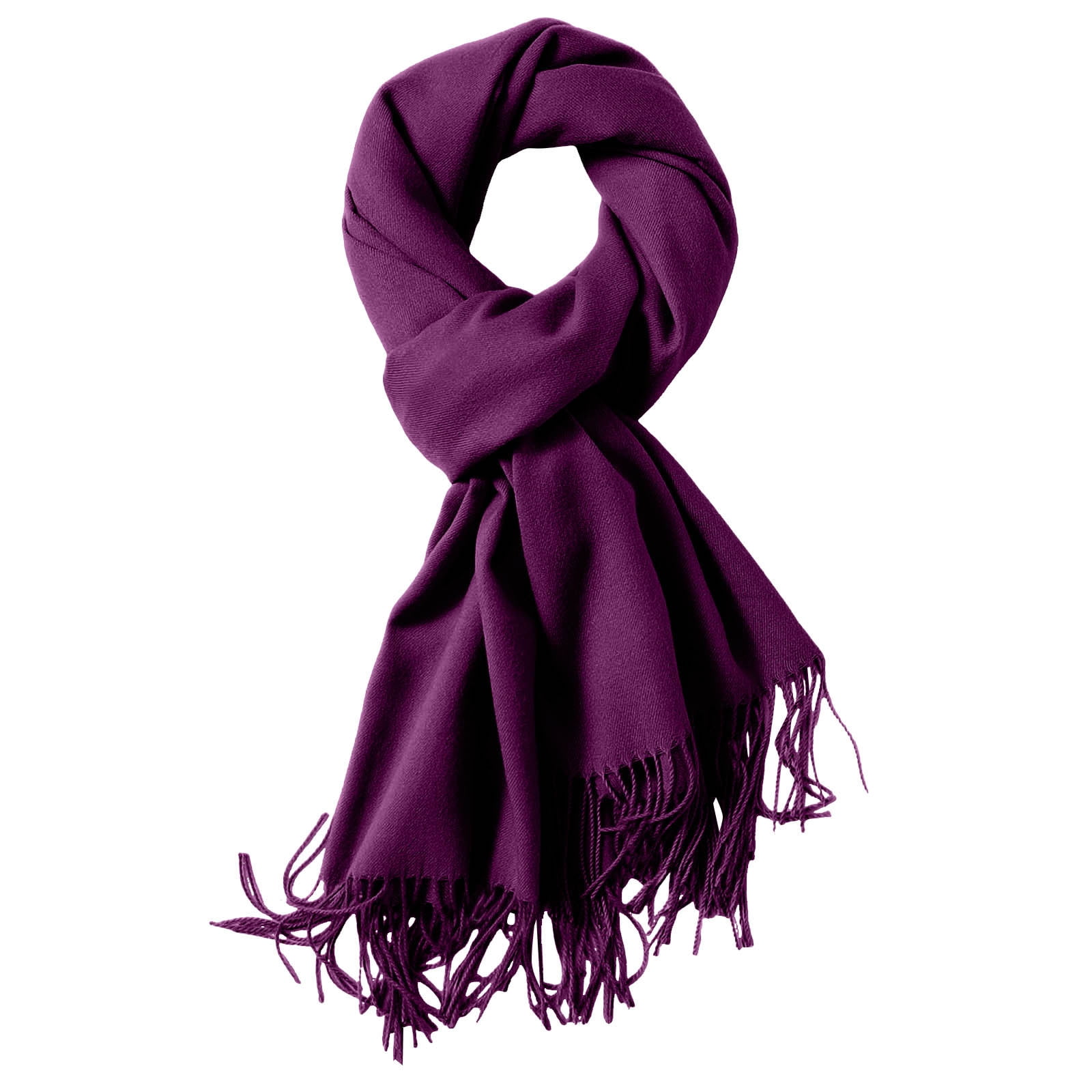 AWZXDE Women's Solid Color Tassel Design Basic Loose Long Ordinary ...