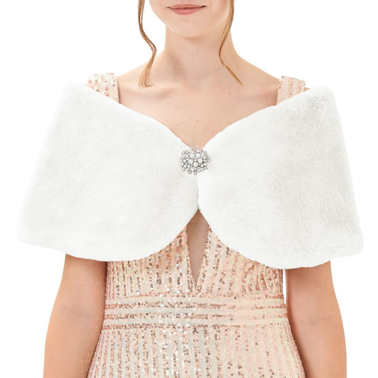 AWZXDE Women's Solid Color Wedding Dress Fashion Cute Small Vest Cloak ...