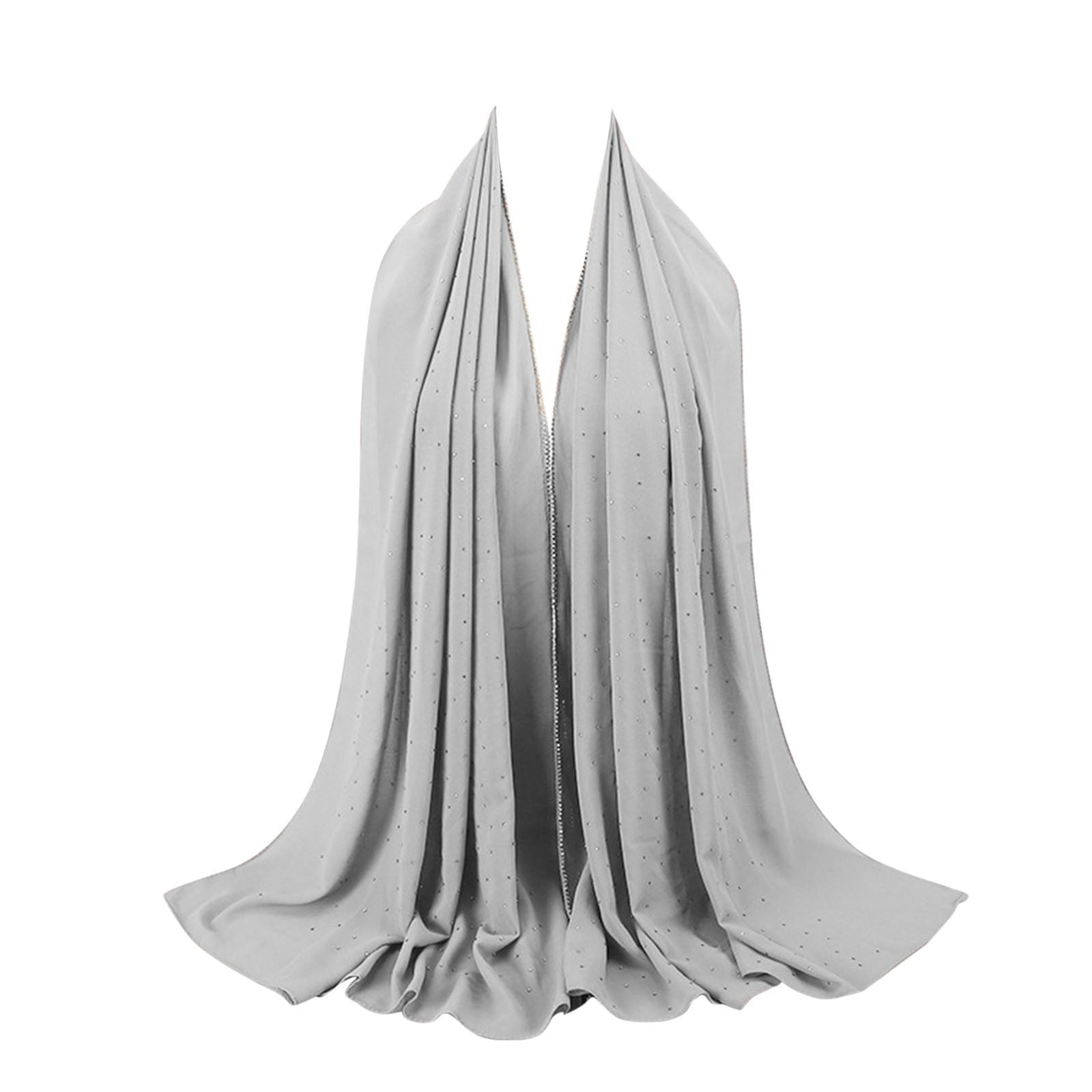 AWZXDE Women's Spring/Summer Long Solid Color Elegant Headscarf Wrap ...