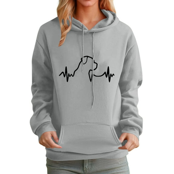 AWZXDE Women's Sweatshirt Pullover with Cute Print Design Loose Casual ...