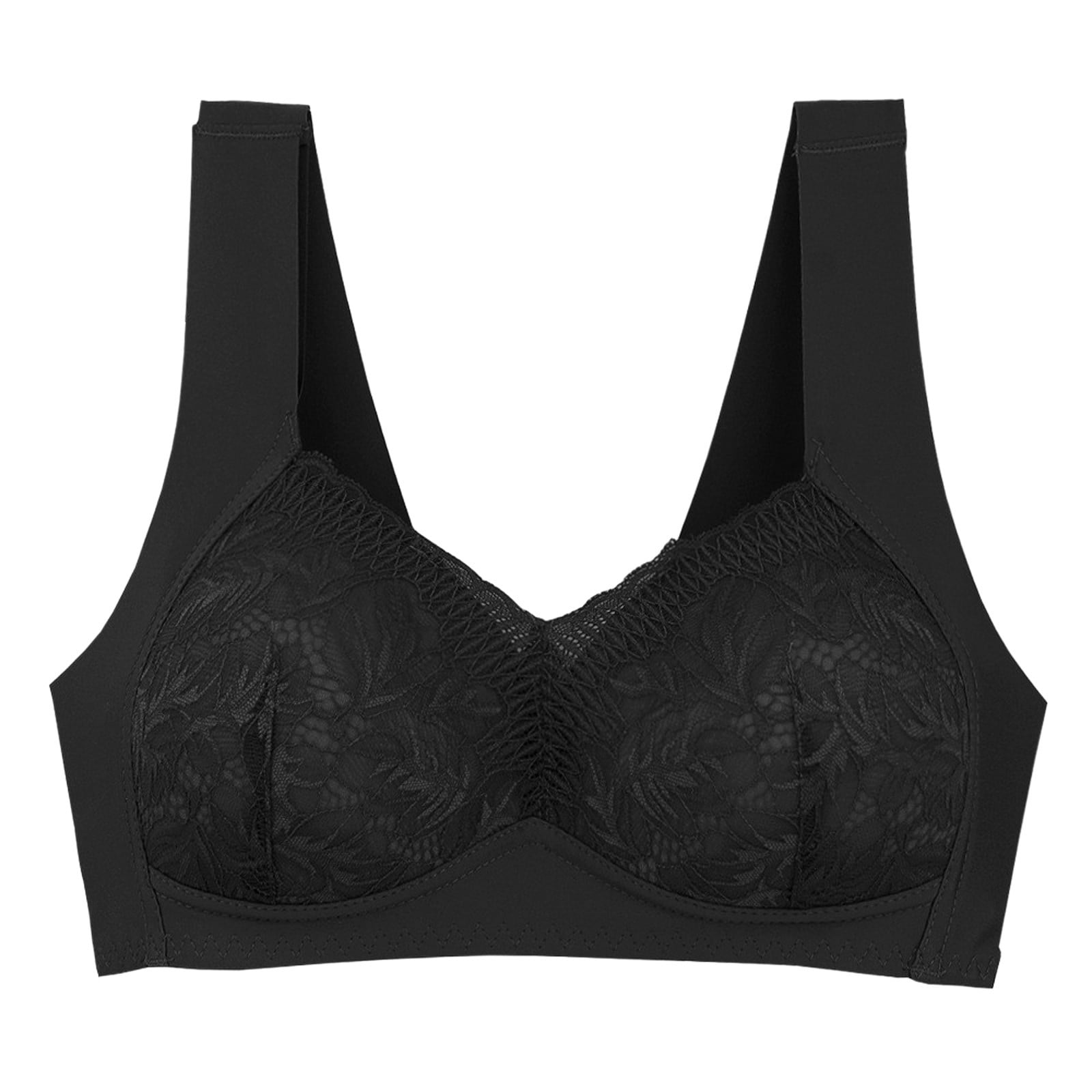 AWZXDE Womens Bras Large Size Seamless Thin Push Up Gather Adjusting ...