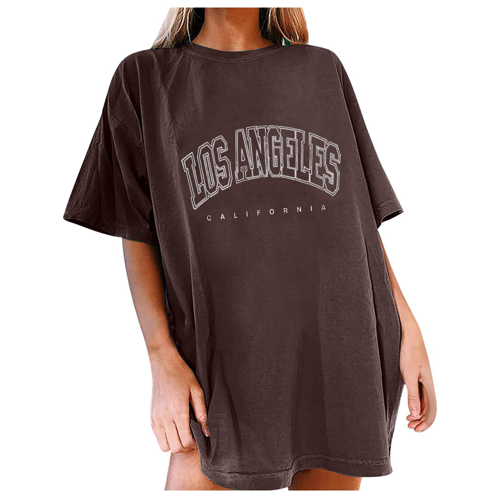 AWZXDE Womens Shirts Casual Daily Loose Comfortable Letter Graphic ...