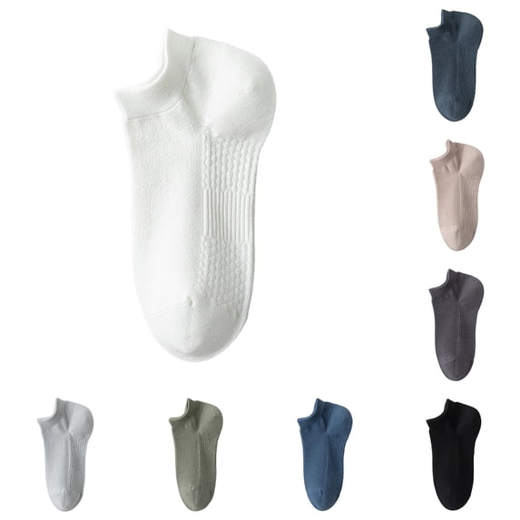 AWZXDE Womens Socks Daily Casual Versatile Solid Color No Show Short ...