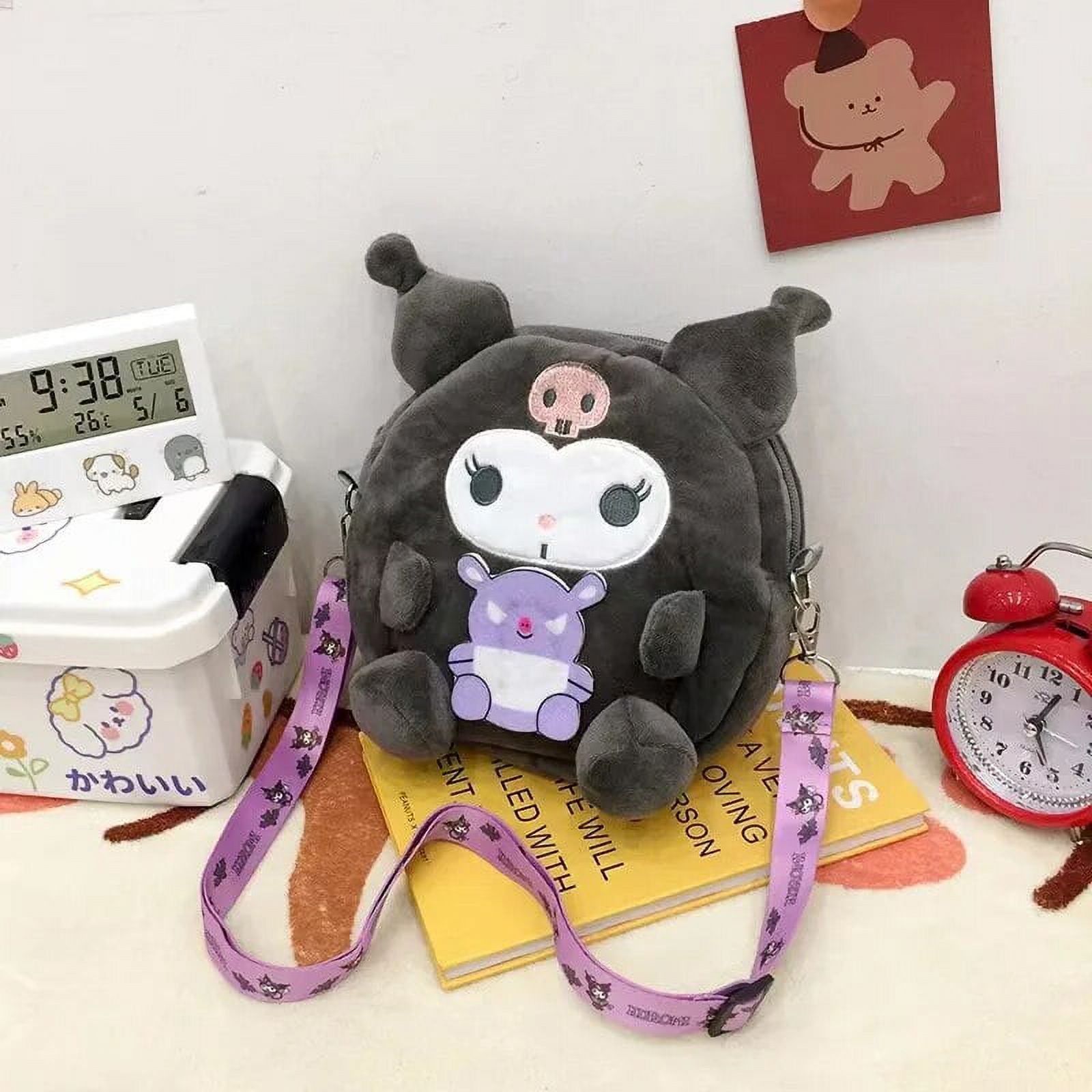 AWky Sanrio Plush Cosmetic Bag Cute Kuromi My Melody Cinnamoroll ...