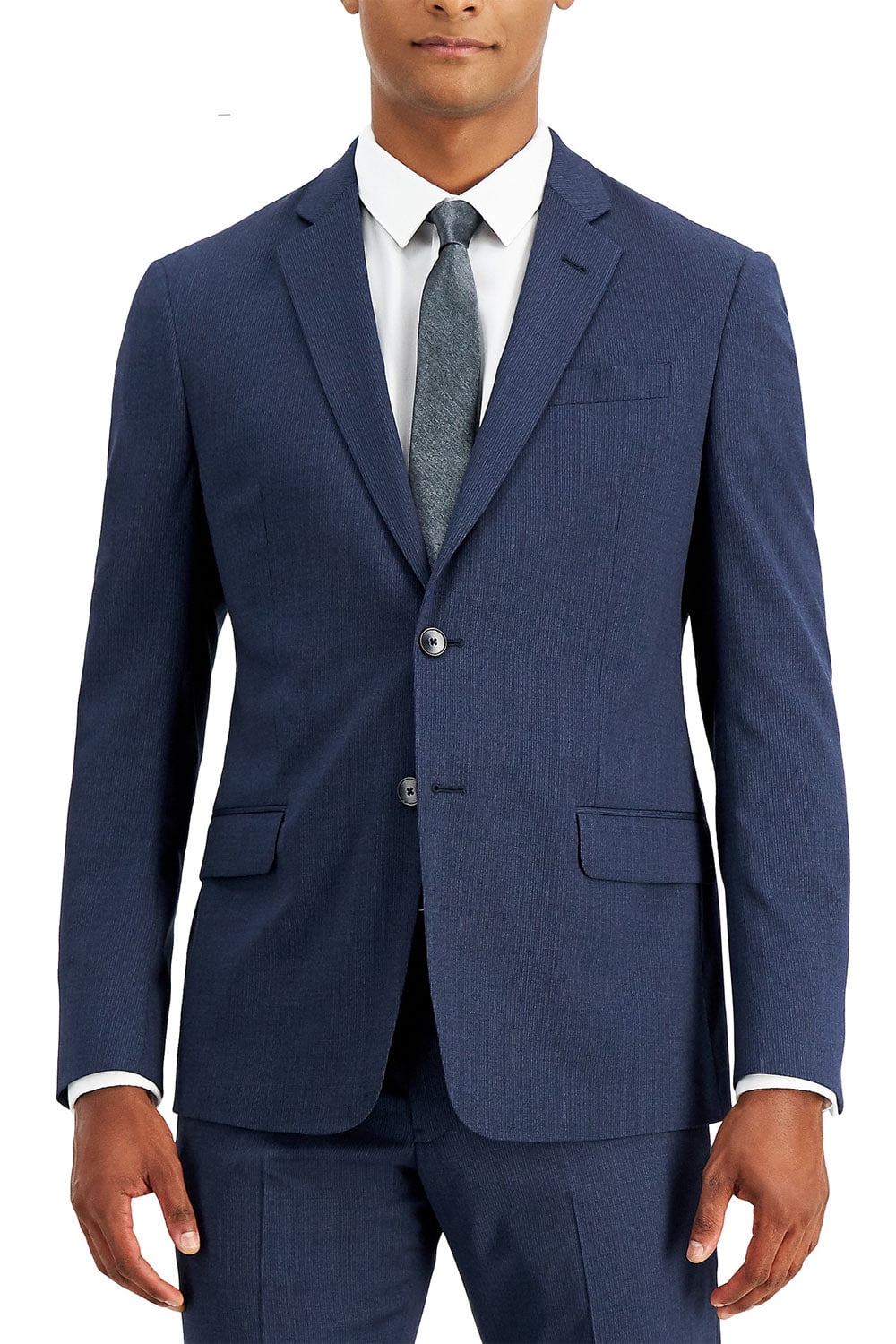 AX Armani Exchange Mens Slim-Fit Wool Suit Jacket 36 Short High Blue ...