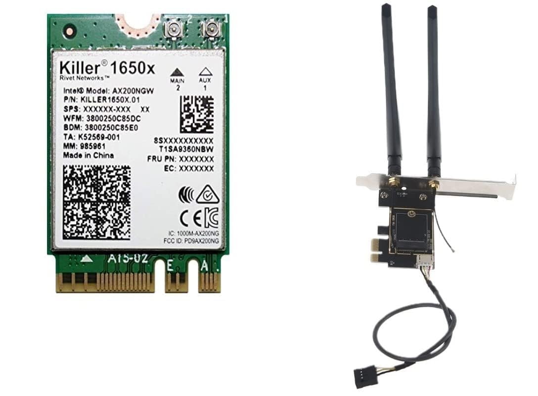 AX1650x Killer Series Desktop Wi-Fi 6 Kit | 2.4 Gbps | Bluetooth 5.2 ...