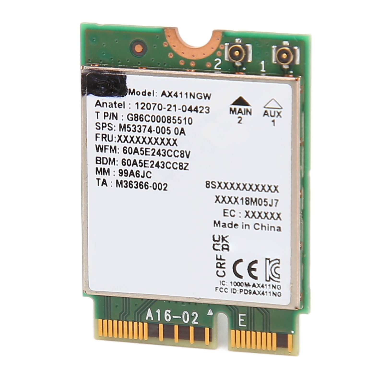 AX411NGW 5374Mbps WiFi 6E Card M.2 NGFF 2.4G 5G 6G Three Bands ...