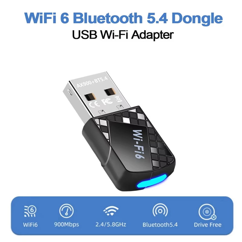 AX900 USB WiFi 6 Bluetooth 5.4 Adapter 2 in 1 Dongle Dual Band 2.4G ...