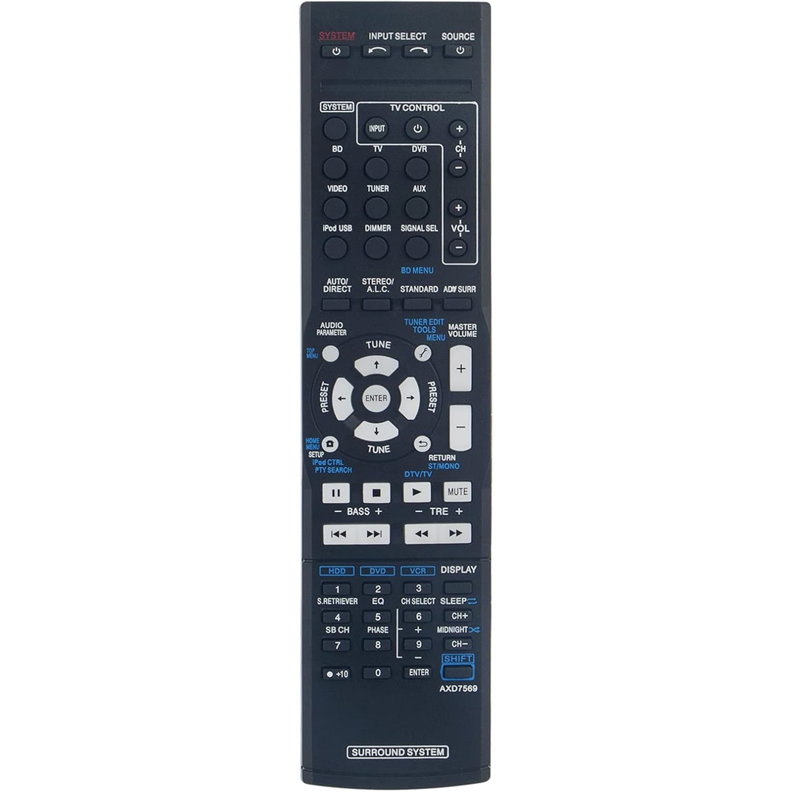 AXD7569 Replacement Remote Control for Pioneer AV Receiver VSX-822 VSX ...