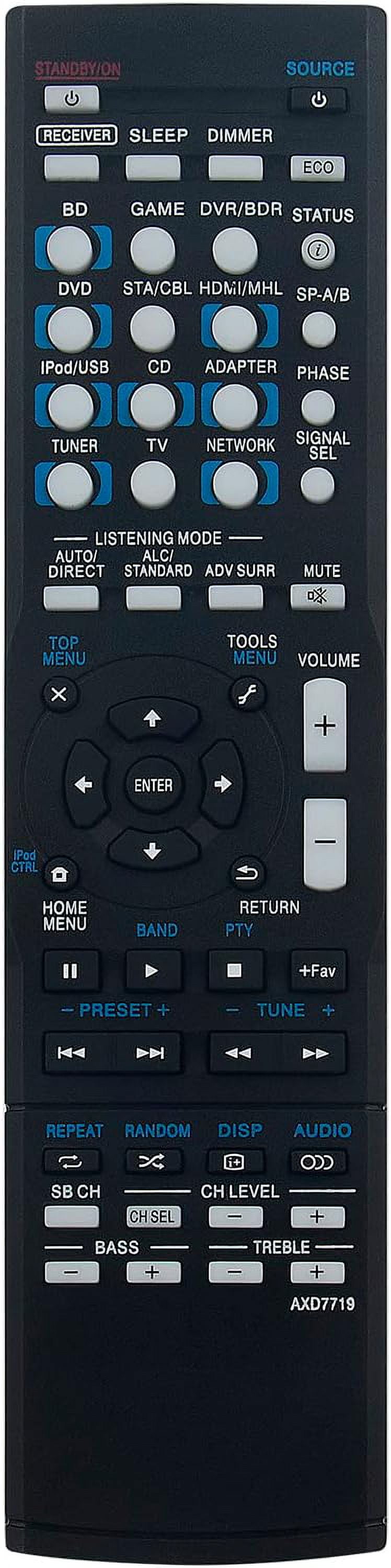 AXD7719 Replace Remote Control Fit for Pioneer AV Receiver VSX-S310 VSX-S300 VSX-S501 VSX-S510-S ...