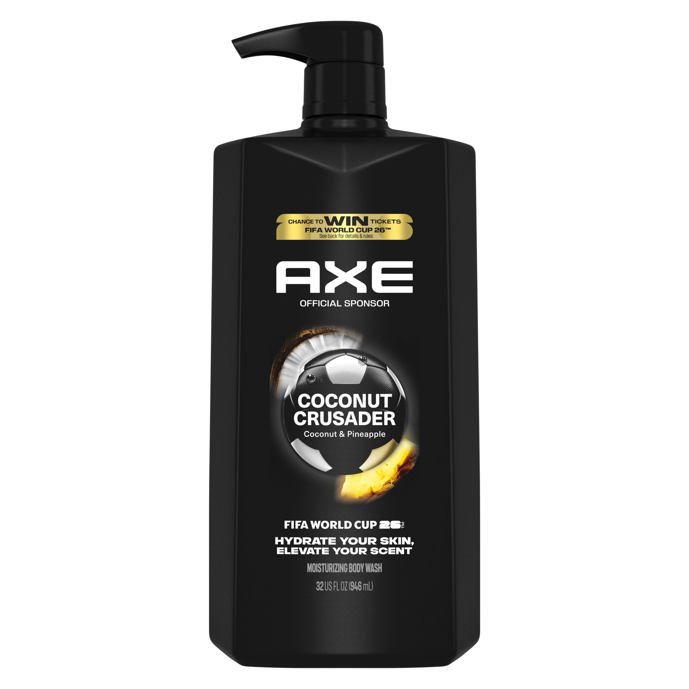 Axe Body Wash Moisturizing Coconut Crusader Paraben-Free & Sulfate-Free ...