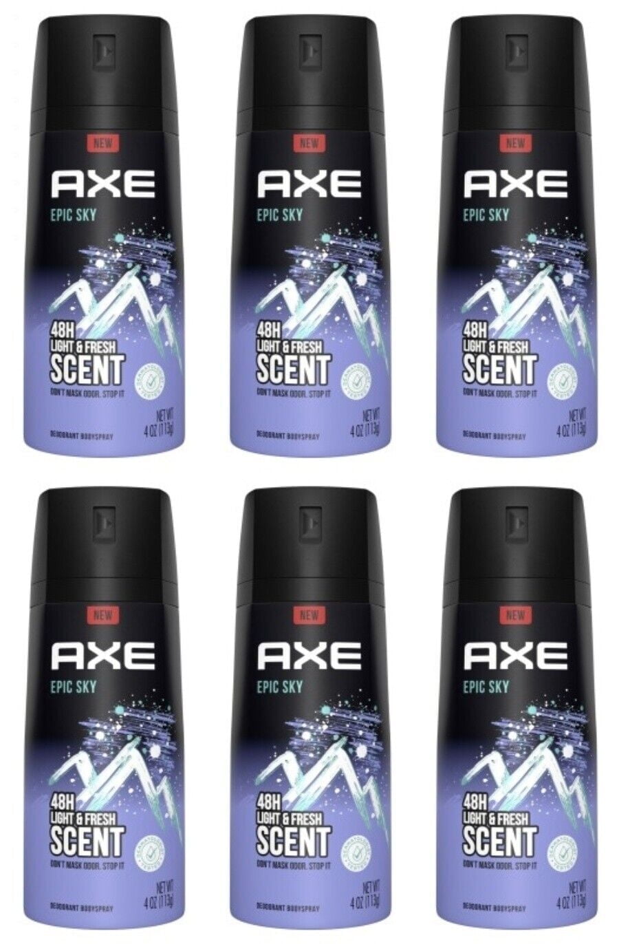 AXE Men's Body Spray Deodorant - EPIC SKY 48H Fresh Scent - Aluminum ...