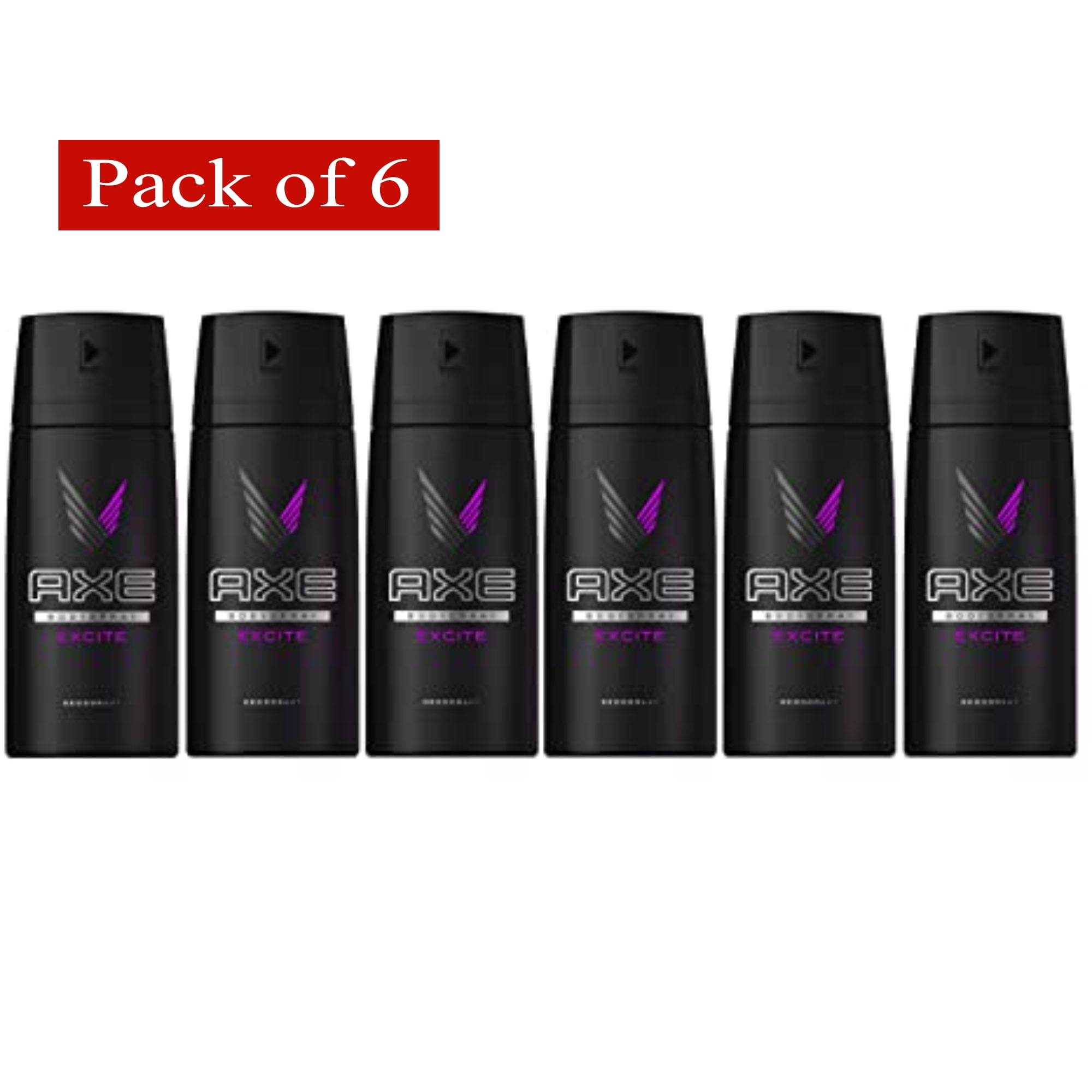 AXE Body Spray Deodorant Excite 150 ml - Pack of 6 - Walmart.com