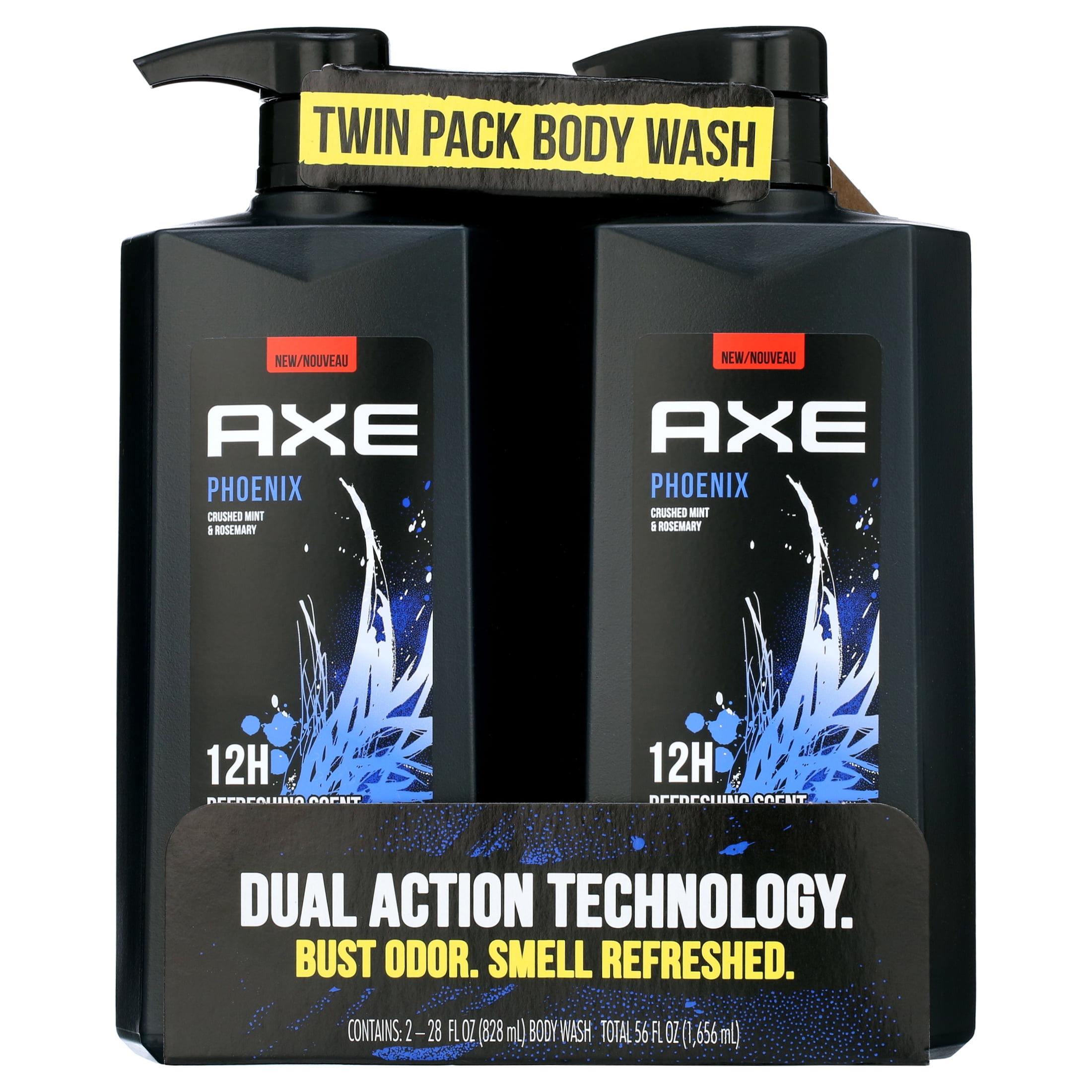 Axe Bat AXE Body Wash for Men Phoenix, 28 oz Twin Pack, Masculine ...