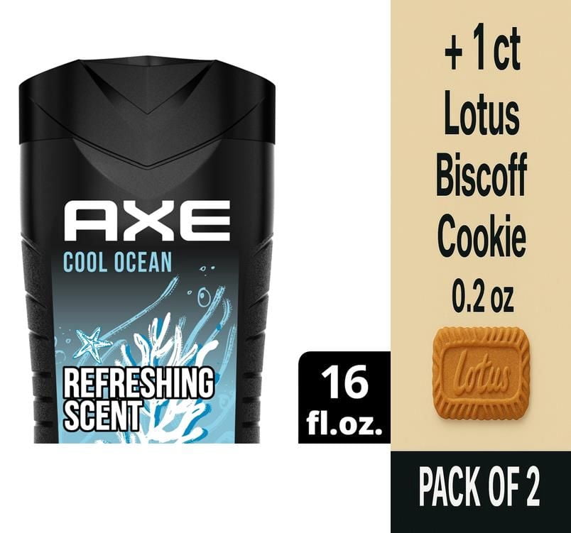 AXE Cool Ocean Mens Body Wash Clean Fresh Scent With 100% Plant-Based ...