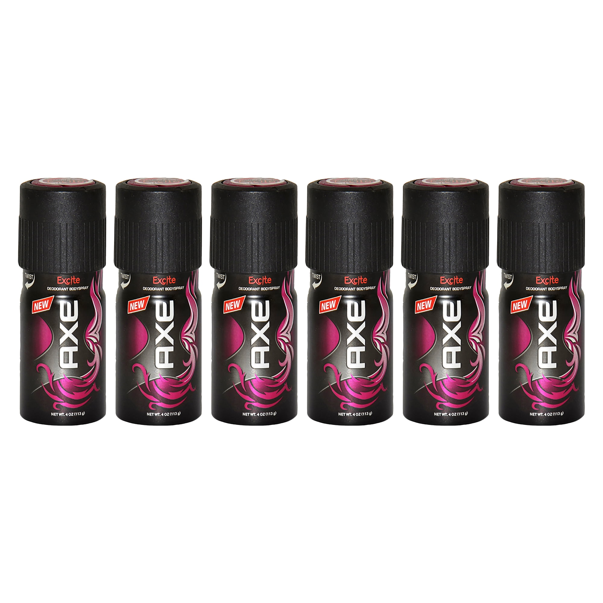 AXE Excite Deodorant Body Spray - Pack of 6, Body Spray 4 oz - Walmart.com