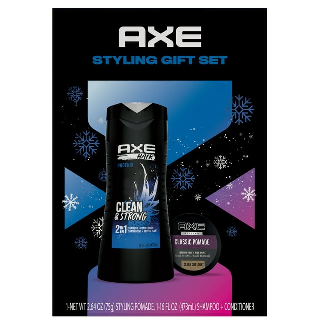 AXE Hair Styling Gift Set 2-in-1 Mint & Rosemary Shampoo Conditioner ...